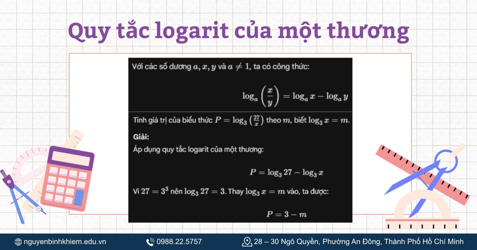 Công thức Logarit đầy đủ dễ nhớ cho học sinh lớp 12